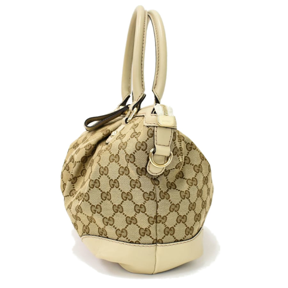 Gucci | Bags | Gucci Gg Tan Canvas 2way Handbag Sookie Interlocking ...